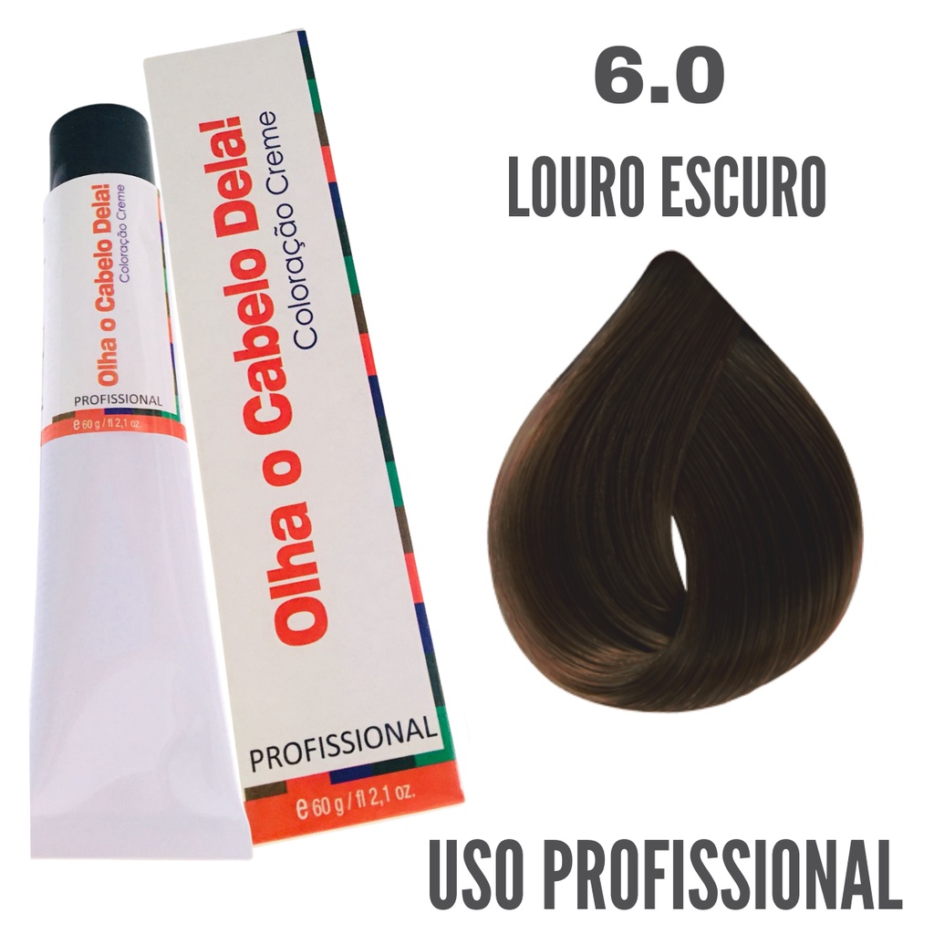 Tintura de Cabelo 6.0 Louro Escuro Profissional | Shopee Brasil