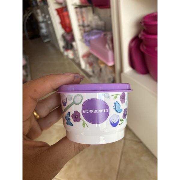 potinho bicarbonato floral tupperware | Shopee Brasil