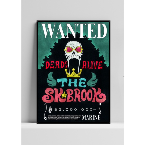 Quadro de mdf poster moldura Anime, Mangá, One piece, brook | Shopee Brasil