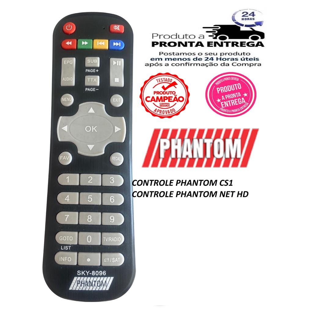 Controle Phantom net hd pronta entrega | Shopee Brasil