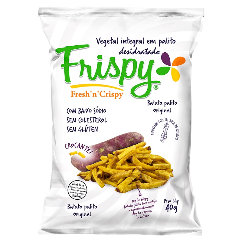 Chips de Batata Doce - Formato palito Frispy - Sabor original - 40g ...