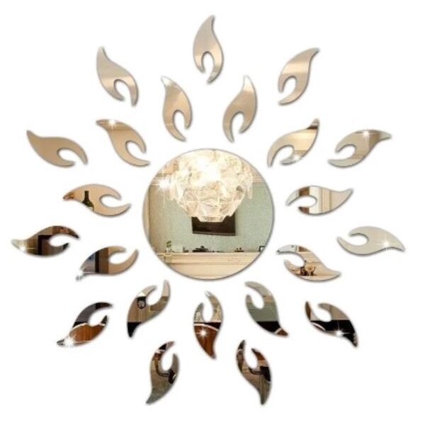 Kit Espelhos Decorativos - Sol Acrílico Espelhado - 60 Cm | Shopee Brasil