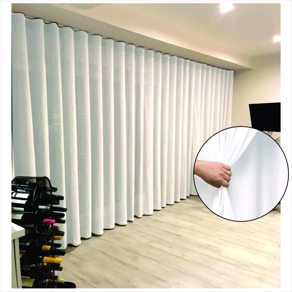 Cortina Gaze Linho Com Forro Microfibra 10m X Altura SOB MEDIDA Trilho ...