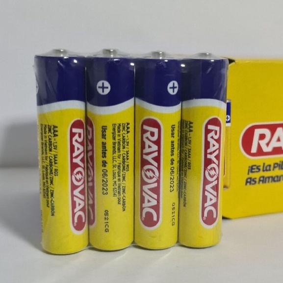 Pilha Palito AAA Rayovac 4 Unidades | Shopee Brasil