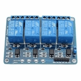 Módulo Relé 4 Canais 5v Arduino Esp8266, Esp32, Arduíno, Arduino Mega, Arduino Uno, W5100, Hc-05 ...