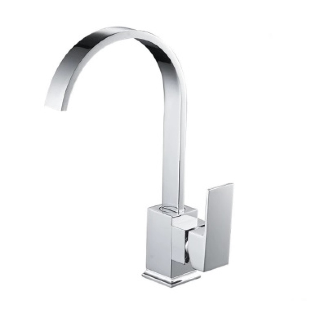 Torneira Cozinha Monocomando Misturador Gourmet Curva Alta Cromada Luxo