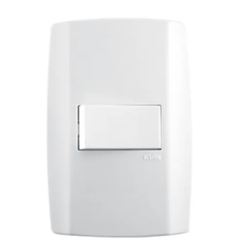CONJUNTO INTERRUPTOR SIMPLES 10A 250V HORIZONTAL SLIM (80173) - ILUMI ...