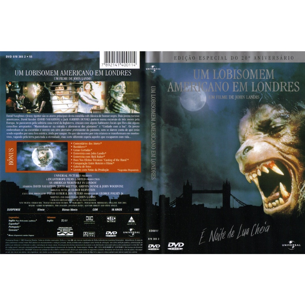DVD - Um Lobisomem Americano Em Londres 1981 (Dublado) | Shopee Brasil