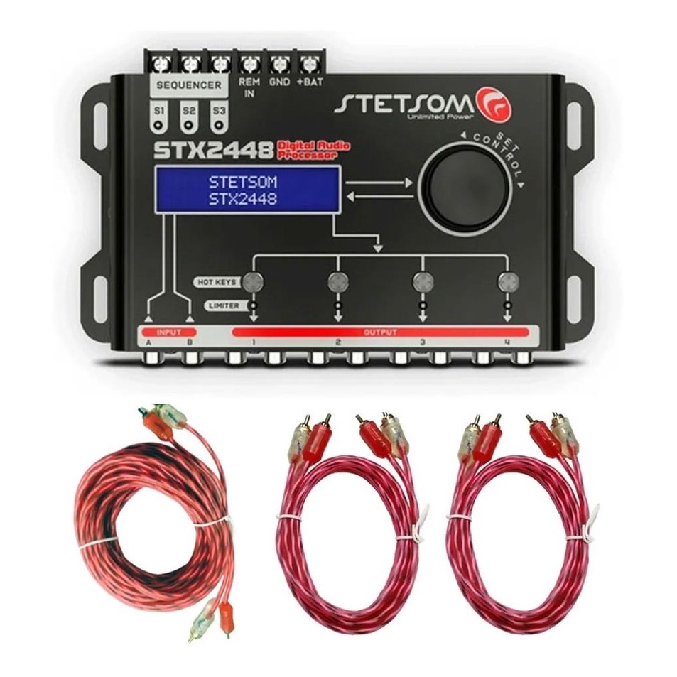 Processador Audio Digital Stetsom Stx2448 +1 Rca 5m 2 Rca 1m | Shopee ...