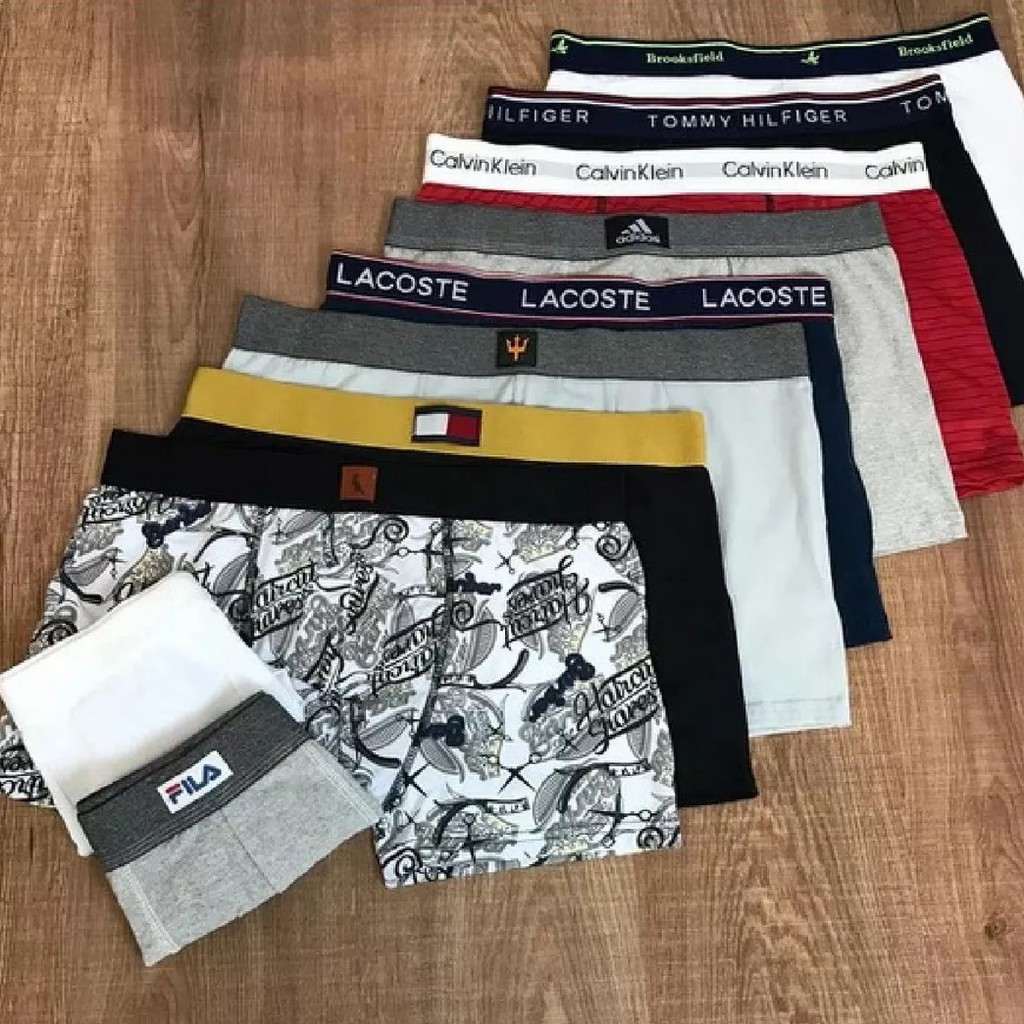 KIT COM 5 CUECAS BOX DE ALGODAO | Shopee Brasil