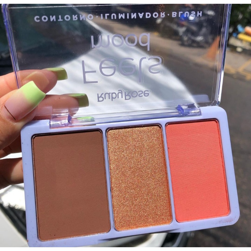 Trio de contorno iluminador Blush feels mood | Shopee Brasil