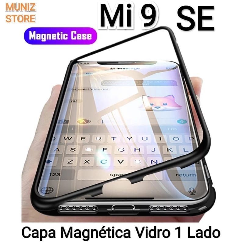 Case Capa Capinha Mi 9 SE Xiaomi Magnética Vidro 1 Lado - Vidro Atrás (NÃO É ANTI IMPACTO ...