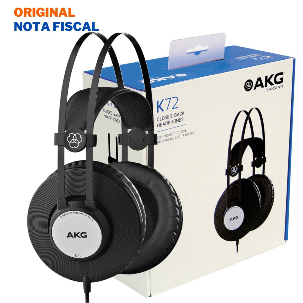 Fone de Ouvido Profissional AKG K72 Studio Headphone Mixagem ...