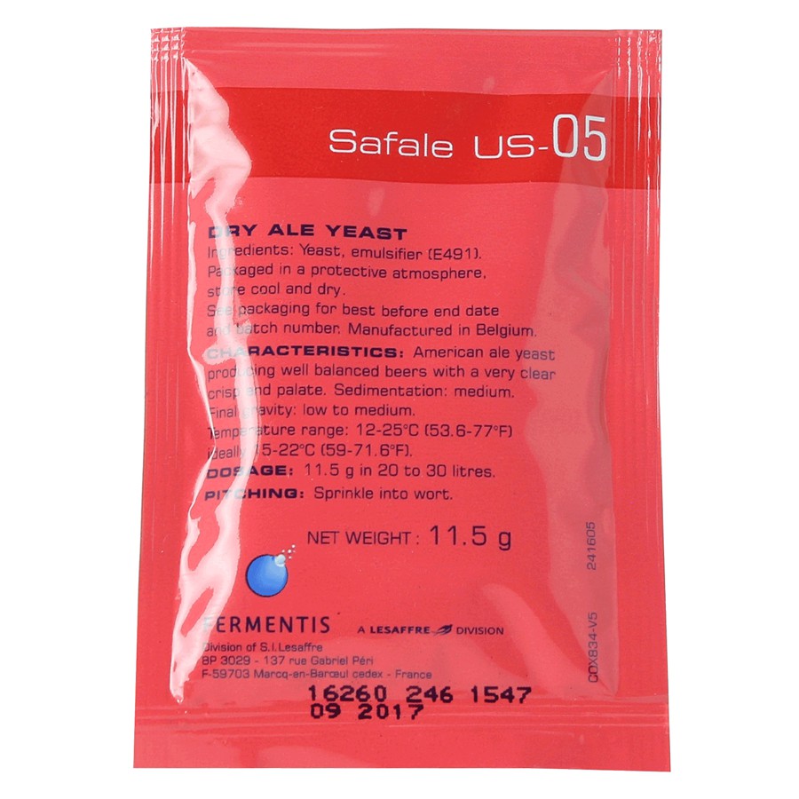 Fermento Safale US-05 Fermentis - Sachê 11,5g US05 | Shopee Brasil