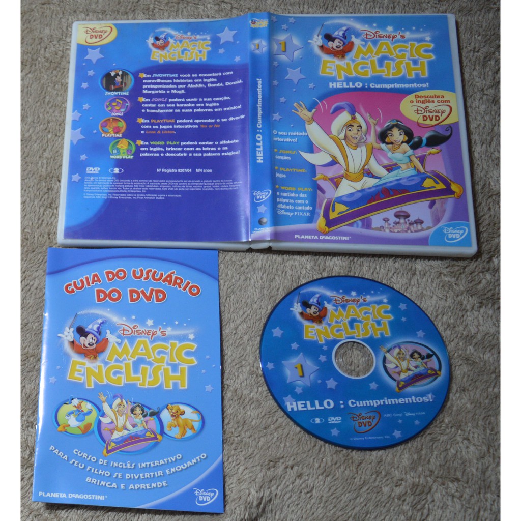 DVD ORIGINAL MAGIC ENGLISH: HELLO CUMPRIMENTOS 1 | Shopee Brasil