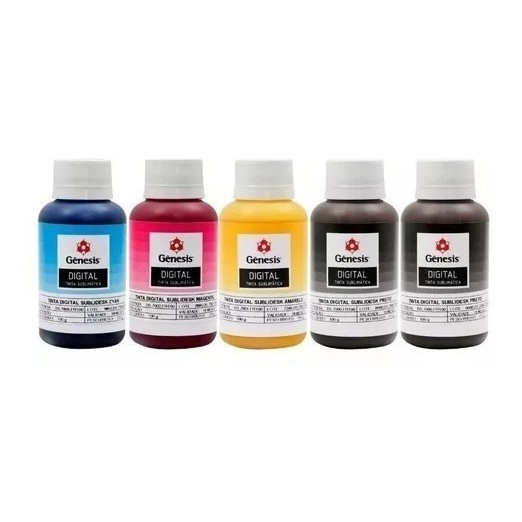 5 Tintas Genesis Original Para Sublimacao 500ml | Shopee Brasil