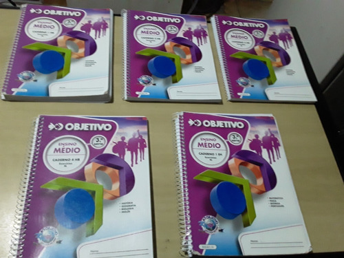Kit Apostilas Ensino Médio 3ª Série Objetivo - 05 Volumes | Shopee Brasil