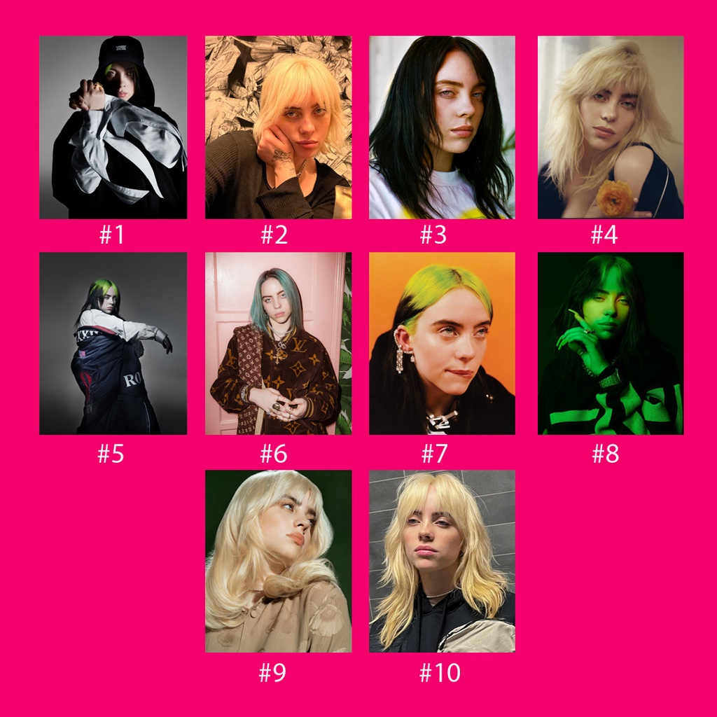 Billie Eilish - Pack 03 (Leia a descrição) | Shopee Brasil