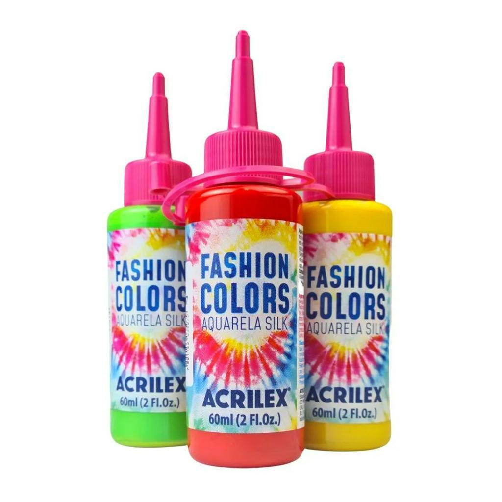 Tinta Fashion Colors Aquarela Silk 60ml Acrilex - Tinta Para Tie Dye ...