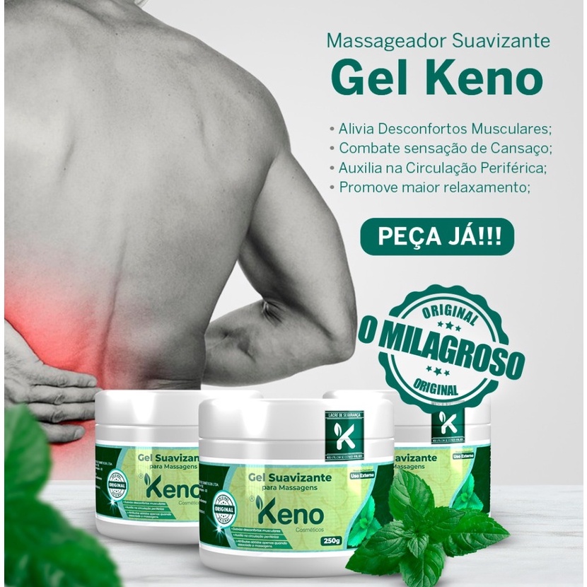 Gel Para Massagem Keno 250g | Shopee Brasil