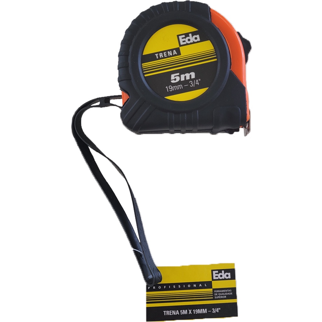 Trena 5m x 19mm Corpo Emborrachado Metro e Polegada Profissional ...