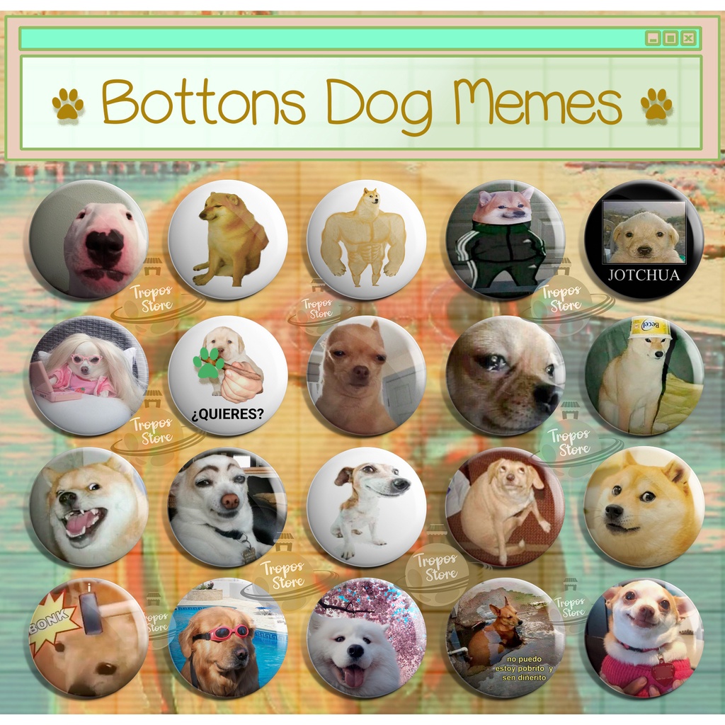 Bottons Memes de Cachorro - Dog meme - Doge | Shopee Brasil