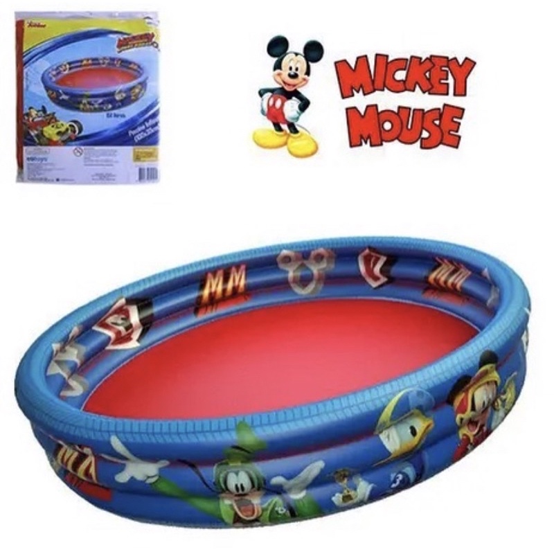 Piscina infantil bebe crianças Inflável 130 Litros disney mickey carros ...