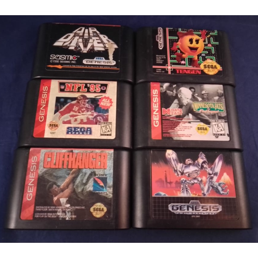 Jogo Mega Drive Original Cliffhanger Minnesota Fats: Pool Legend NFL 95 ...