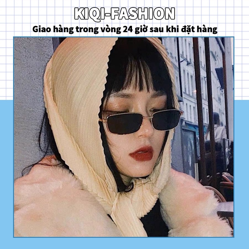 (KIQI-Fashion) Óculos De Sol Com Armação Metálica Retangular Masculina ...