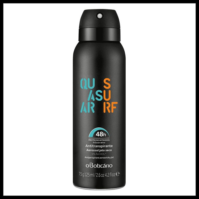 O Boticário Desodorante Antitranspirante Aerossol Quasar Surf 75g/125ml ...
