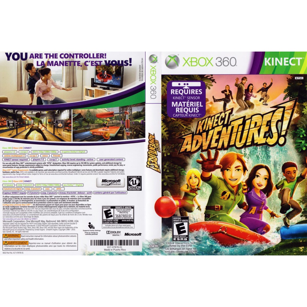 Kinect Adventures P/ XBOX360 (LTU/LT/JTAG/RGH) | Shopee Brasil