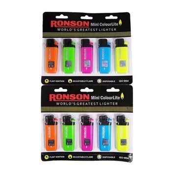 Isqueiro Descartavel Ronson Mini Solido Cartela C/ 10 Unid | Shopee Brasil
