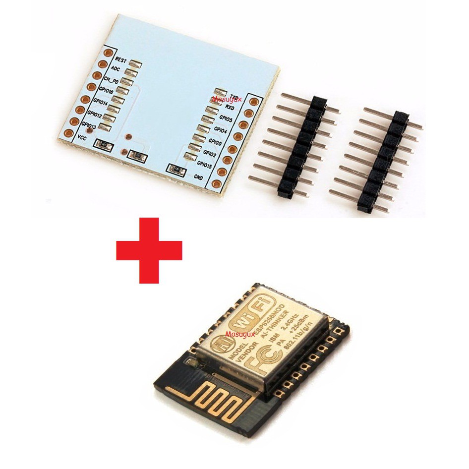 SALDO Placa + Modulo chip Wifi ESP12 Esp12f Esp-12f Esp8266 ___ Automacao Wi-fi __ compatível ...