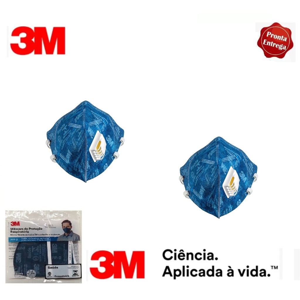 Kit 2 Mascara 3M 9820br 9822br PFF2/N95 - Proteção Respiratória ...