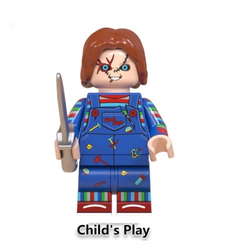 Chucky o brinquedo assassino Lego Minifigure filmes de terror blocos de ...