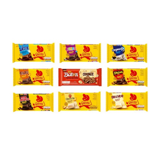 Barra de Chocolate Garoto Diversos Sabores | Shopee Brasil