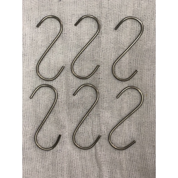 kit com 6 ganchos inox 3cm | Shopee Brasil