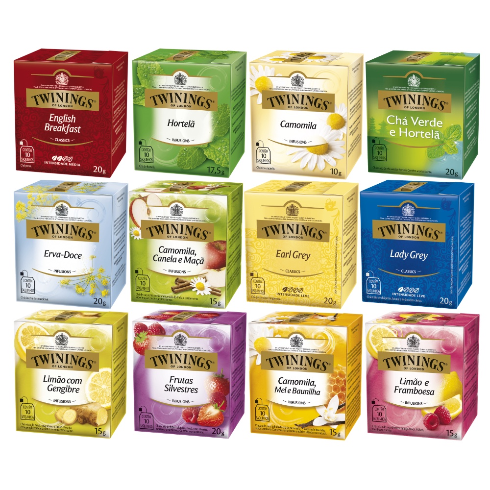 Cha Twinings Importado, 12 caixas com 10 saquinhos | Shopee Brasil