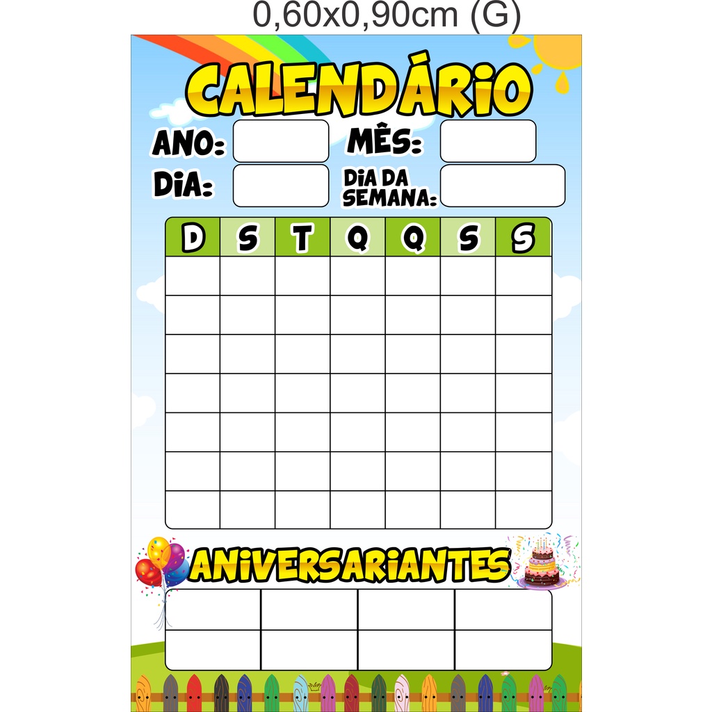 Banner ESCOLAR Pedagógico Calendário | Shopee Brasil