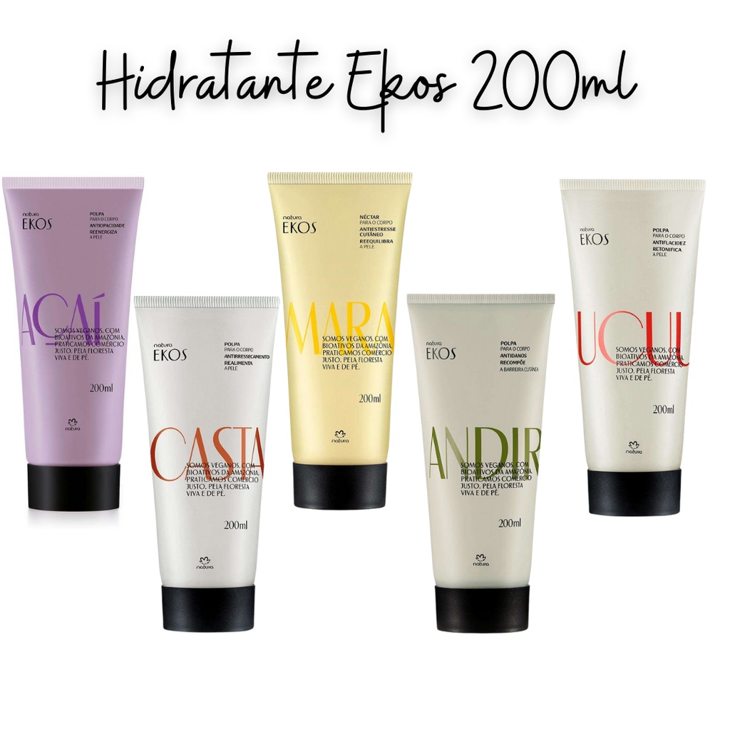 Hidratante Corporal Natura Ekos Lançamento 200ml - Fragrâncias a ...