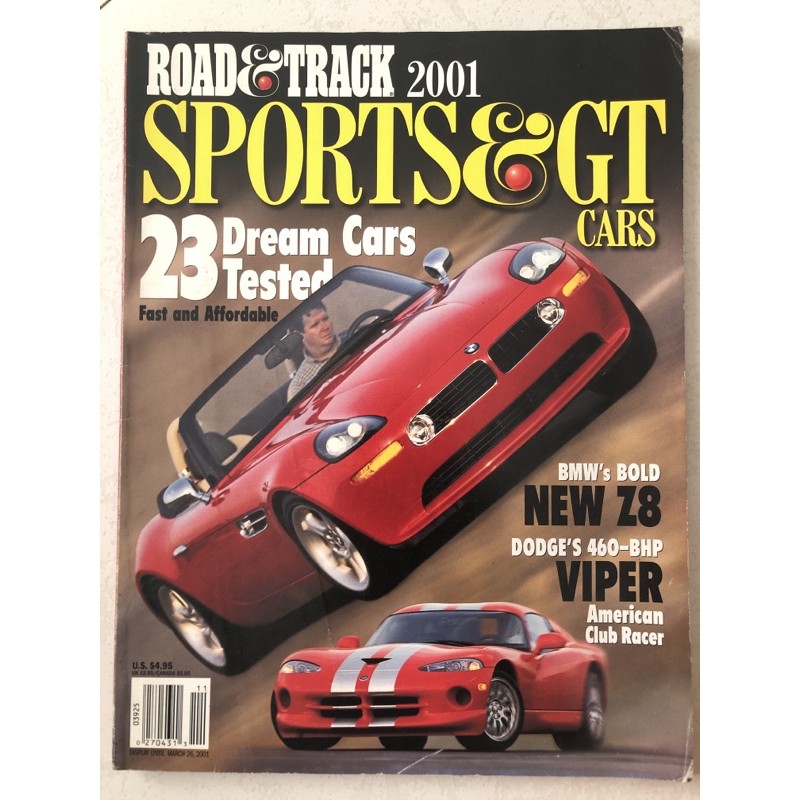 Revista Road & Track March 2001 Sports & GT Cars | Shopee Brasil
