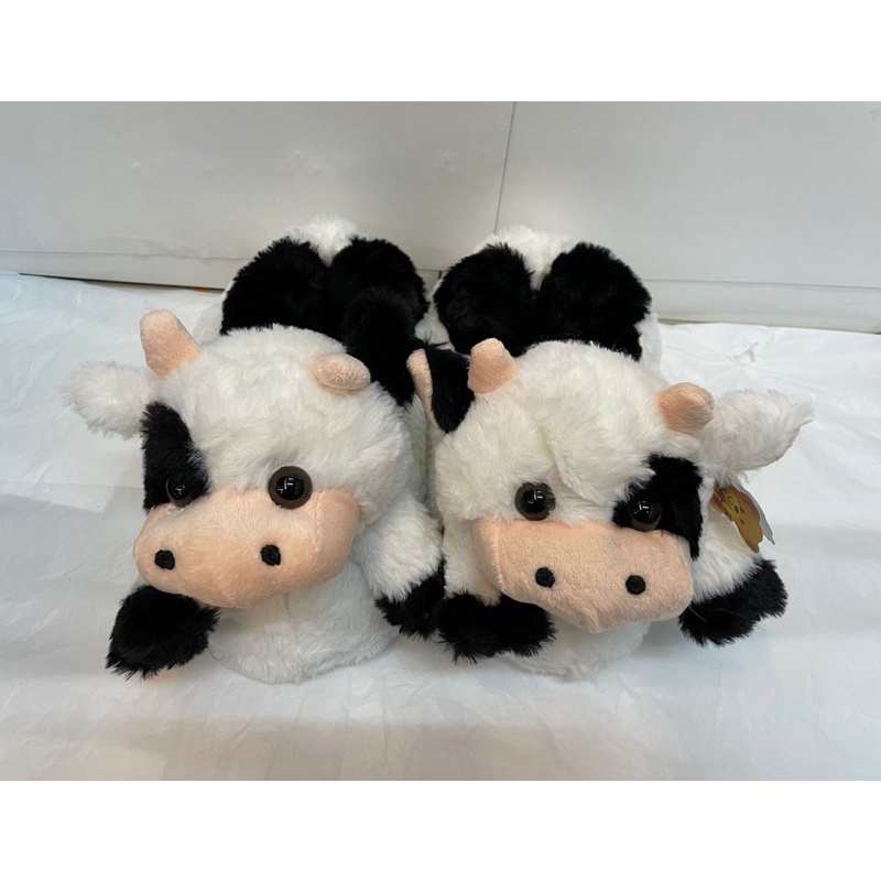 Pantufa De Frio Vaca Vaquinha De Pelúcia Fechada Fofinha | Shopee Brasil