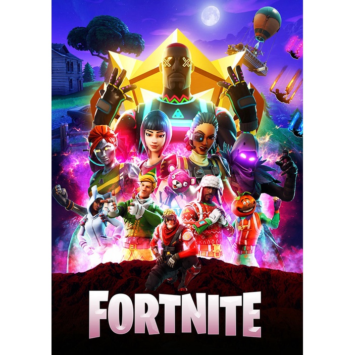 Poster Cartaz Adesivo Decorativo Fortnite 42,5x60cm | Shopee Brasil
