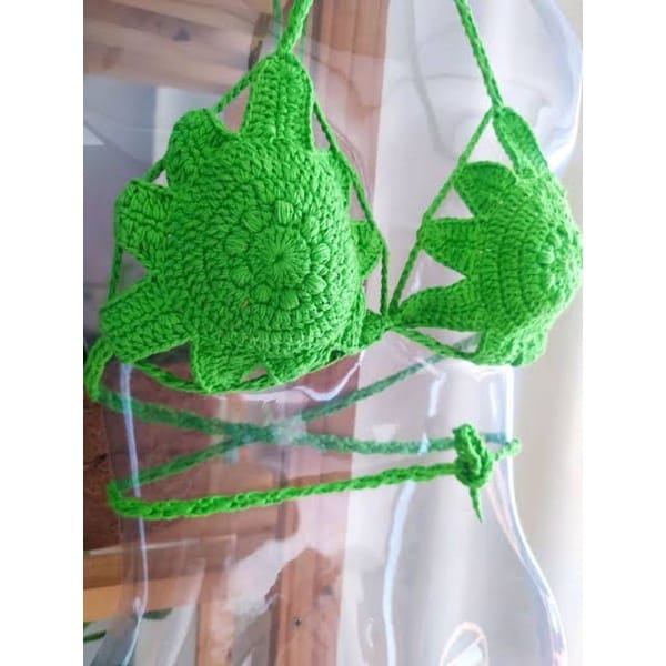 Biquini Top Em Flor Croche Shopee Brasil