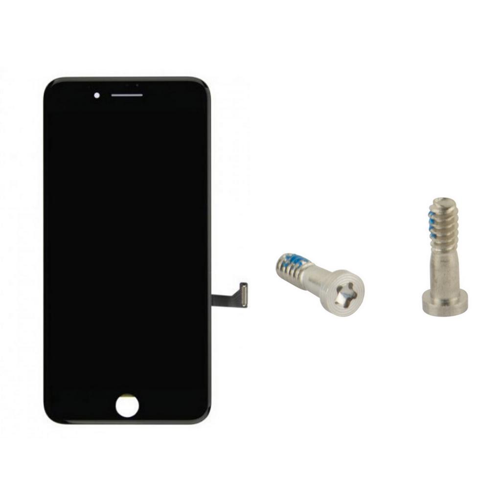 Kit Tela Display Lcd Touch Com Aro Iphone 7 7G Preto + 2 Parafusos Pentalobe | Shopee Brasil