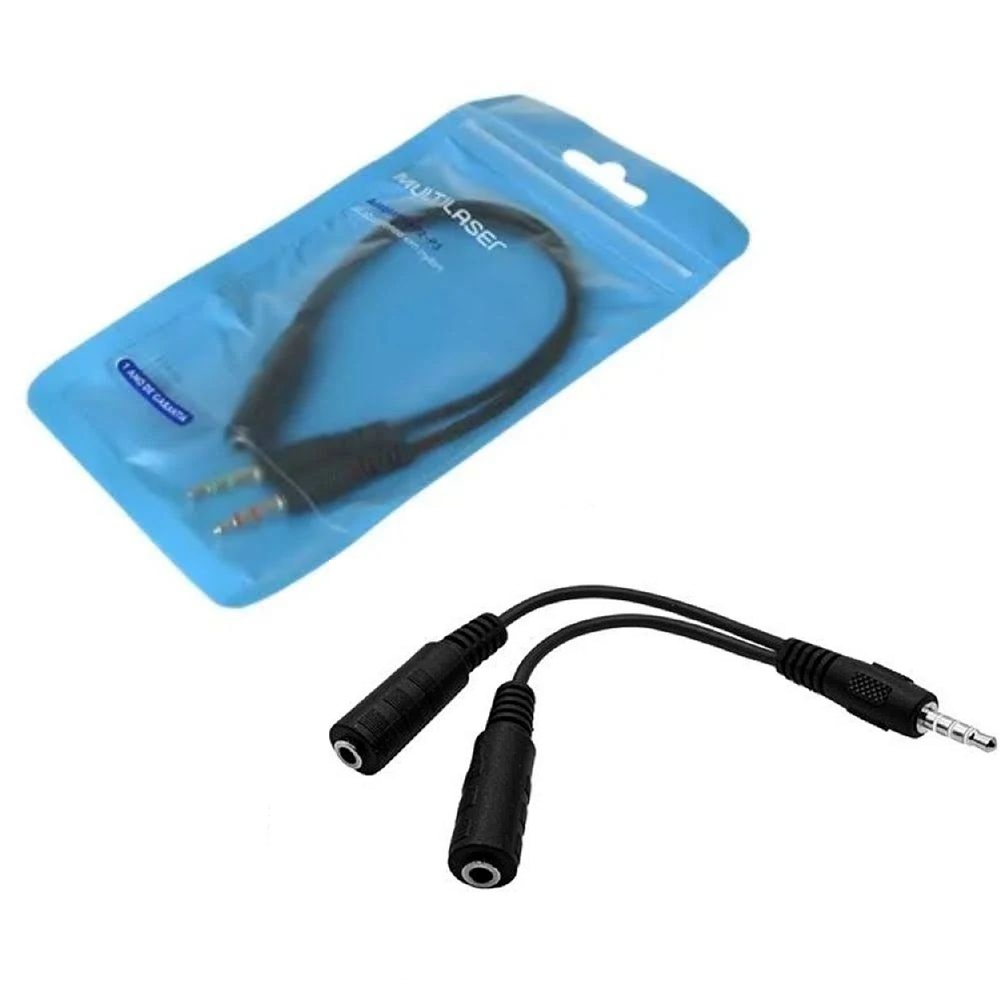 Adaptador P2 Para P3 Audio e Fone para Notebook Celular PS4 Xbox ...