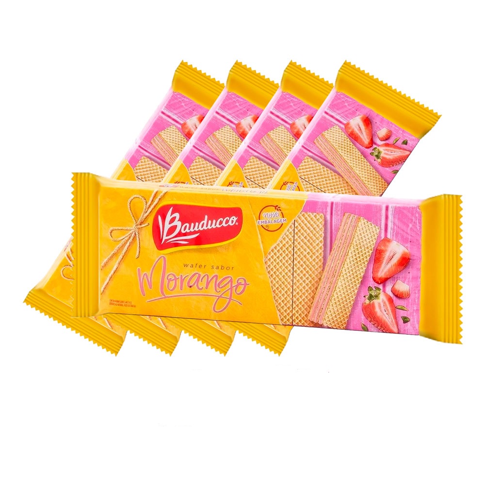 Mini Wafer Sache Bauducco sabor morango 30 gr CAIXA com 10 UN ideal para cestas de café da manha ...
