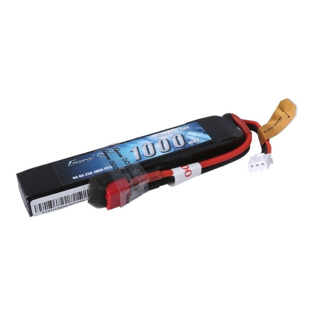Bateria Lipo Gens Ace 7.4v 2s 1000mah 25c Airsoft Aeg Aep | Shopee Brasil