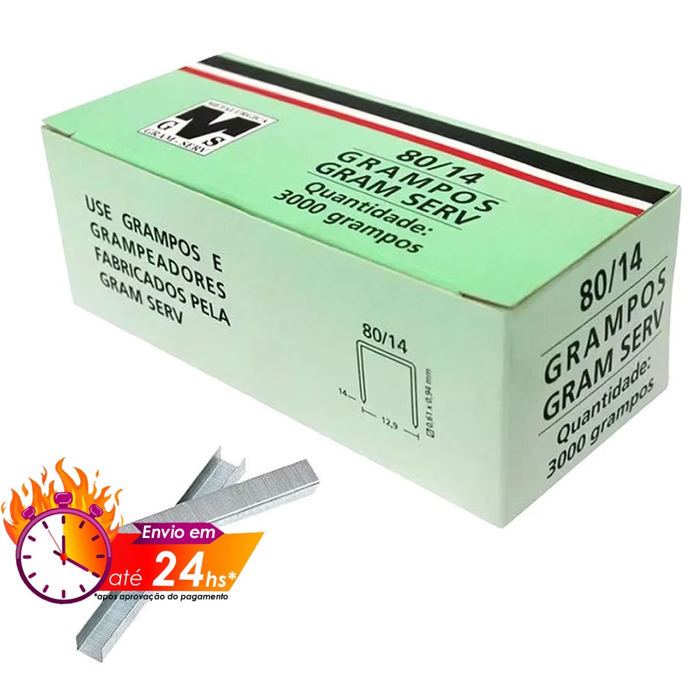 Grampo P/ Grampeador Pneumático 80/14mm Rocama C/ 3000 Un | Shopee Brasil