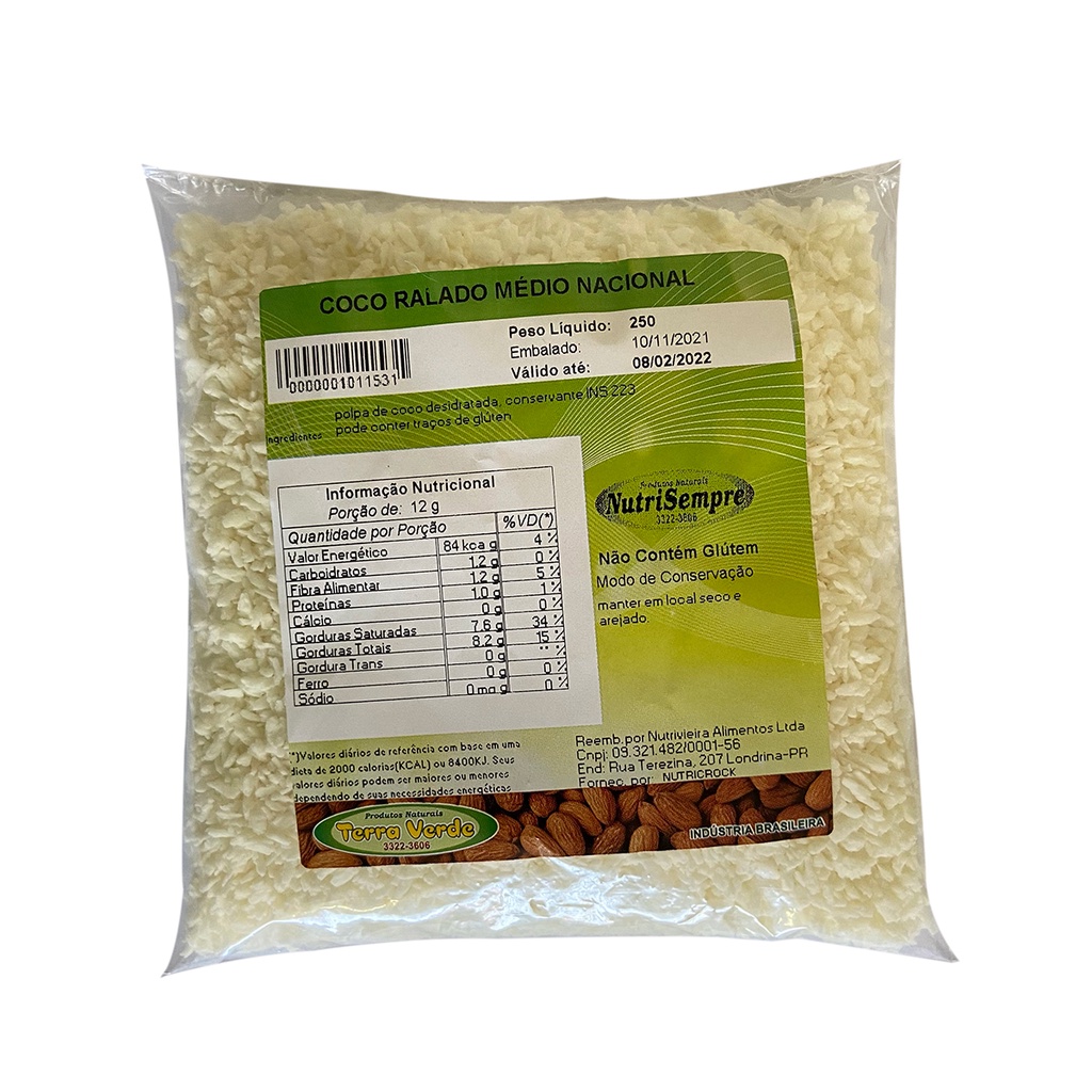 Coco Ralado Medio - 250g / 500g | Shopee Brasil